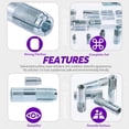 37Pcs 1/4" 5/16" 3/8" 1/2" Premium Zinc Plated Carbon Steel Concrete ...