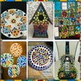 Yalumo 1100 Pieces Mosaic Tiles, Glass Mosaic Tiles for Crafts Bulk ...