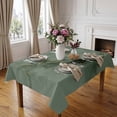 Abstract Modern Sage Green Marble Table Cloth 60x84in, Waterproof ...