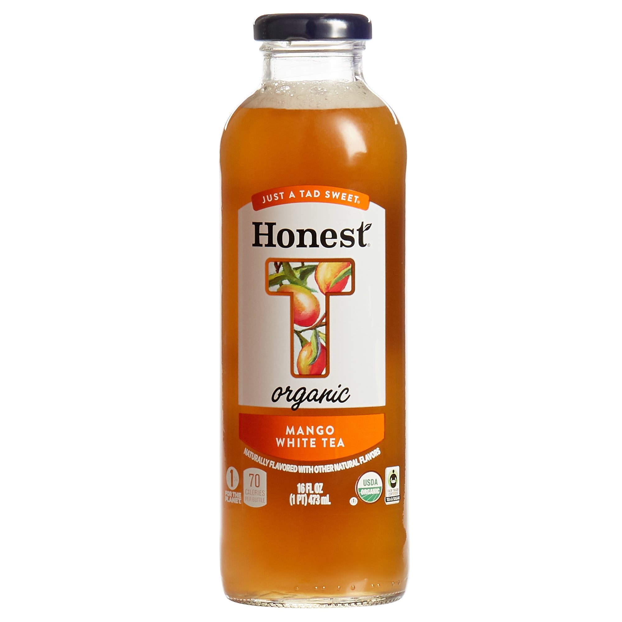 Honest Tea 16 fl. oz. Organic Sweetened Mango White Iced Tea - 12/Case ...