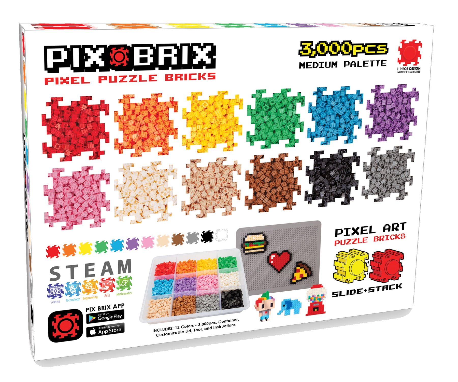 Pix Brix Pixel Art Puzzle Bricks - 3,000 Piece Pixel Liberia | Ubuy