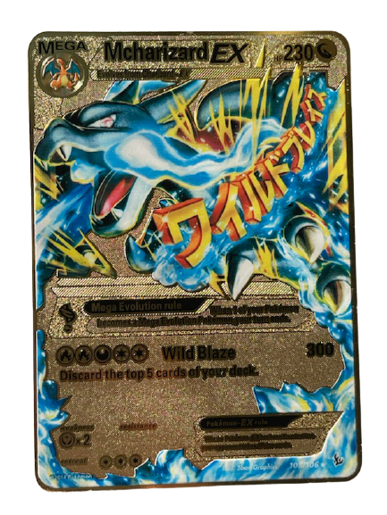 Buy Metal Gold Pokemon Mecha Charizard Ex Card at Ubuy Australia