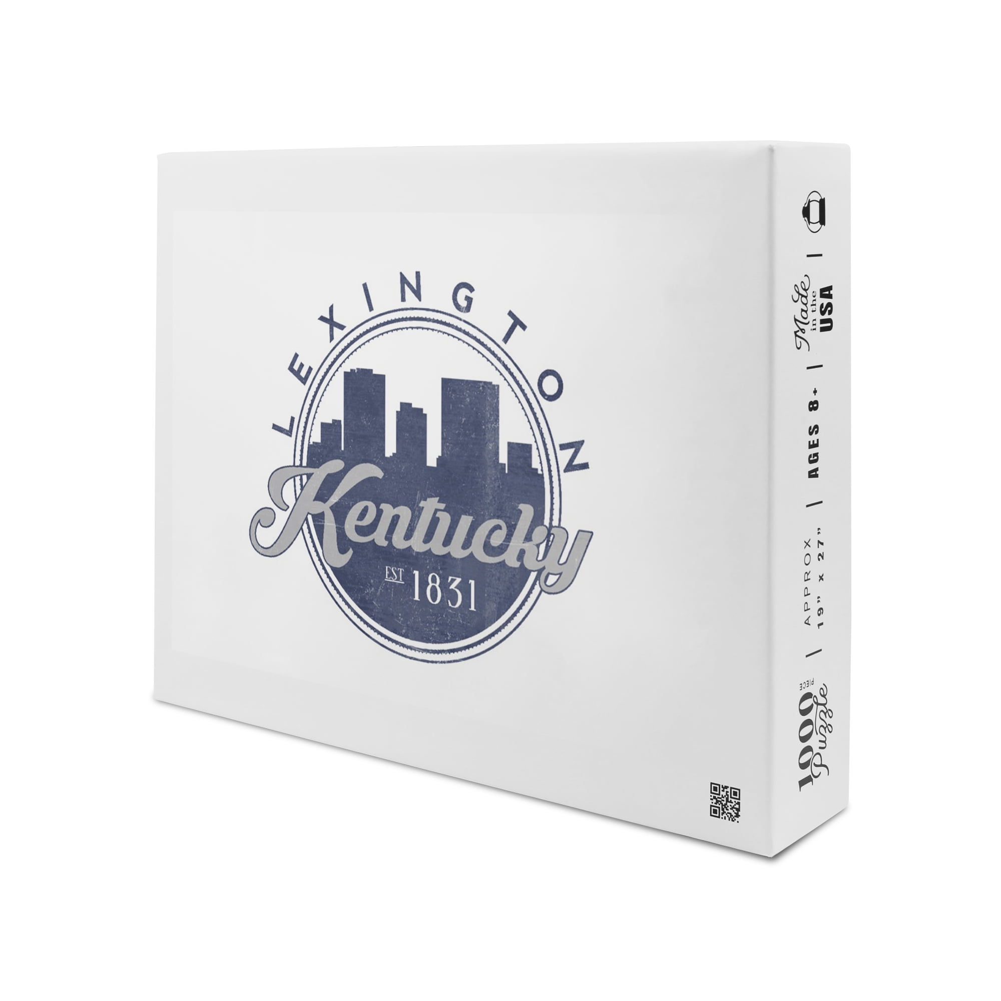 Lexington, Kentucky, Skyline Seal (Blue) (1000 Piece Puzzle, Size 19x27 ...