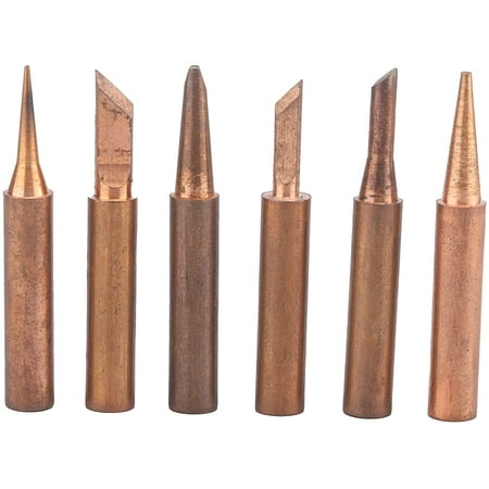 6Pcs Copper Solder Tips Multiple Models Replacement for Soldering ...