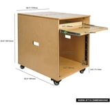 Sound Town 10U Plywood Studio Rack Desk with Slide-Out Tray, Rubber ...