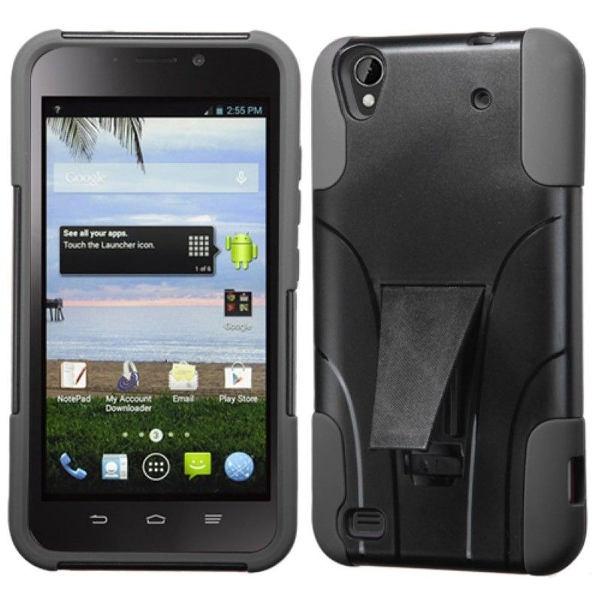 ZTE Quartz Phone Case, ZTE Quartz Case, by Insten Hard Dual Layer ...