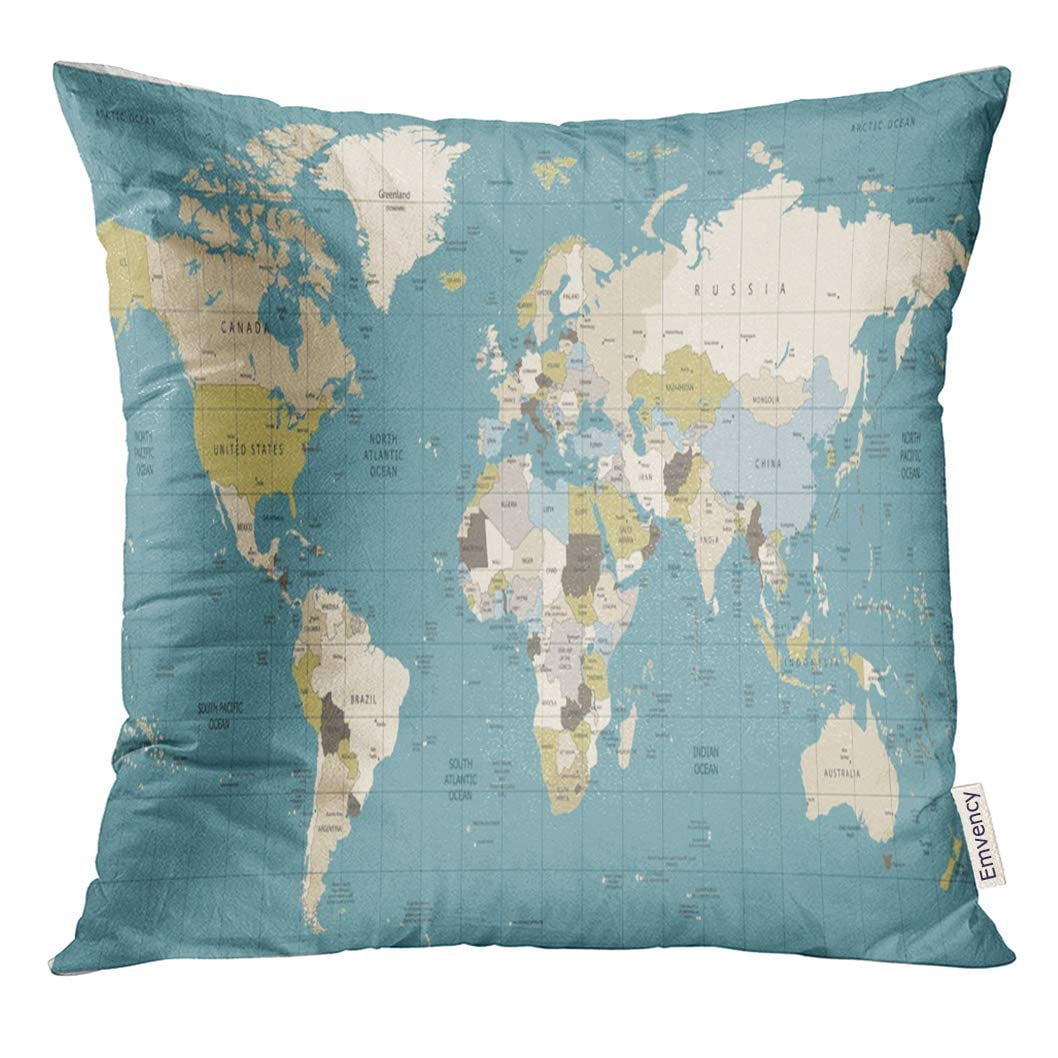 STOAG World Map Old Colors Countries Cities Water Objects All are ...