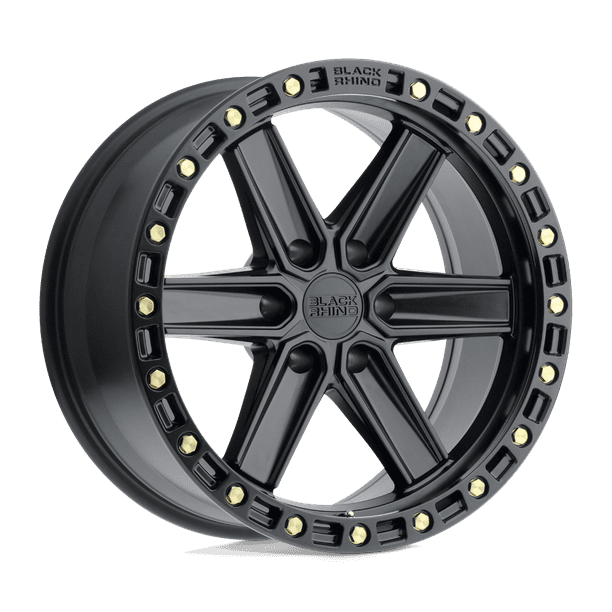 Black Rhino Cast Aluminum Rim BRHDS 20X9.5 6X5.5 B-BLK-BRASSBLT -18MM ...