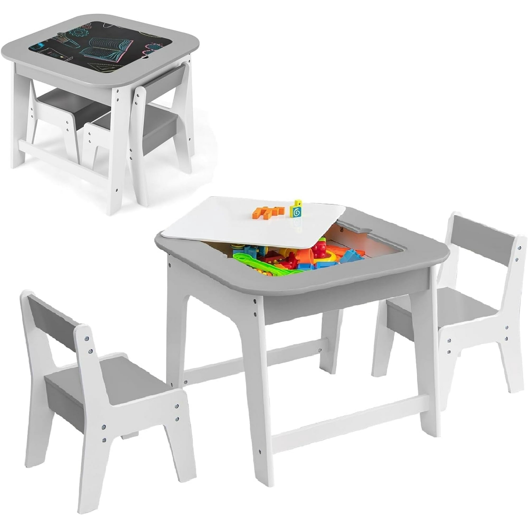 Click here for Olakids Kids Table And Chair Set  3 In 1 Wooden Ac... prices