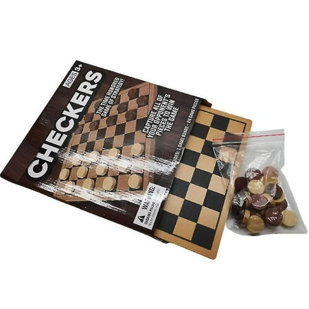 Retro Games Desktop Board Wooden Checkers Set Of Fun For The Family ...