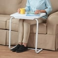 EasyComforts Foldable Plastic Tray Table - Adjustable, Ideal for Dinner ...