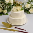 Burgundy Stainless Steel Cake and Server Set for Wedding, Anniversary ...