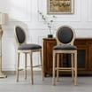 GDF Studio Oneida Furniture: Rustic Fabric Upholstered Wood & Cane ...
