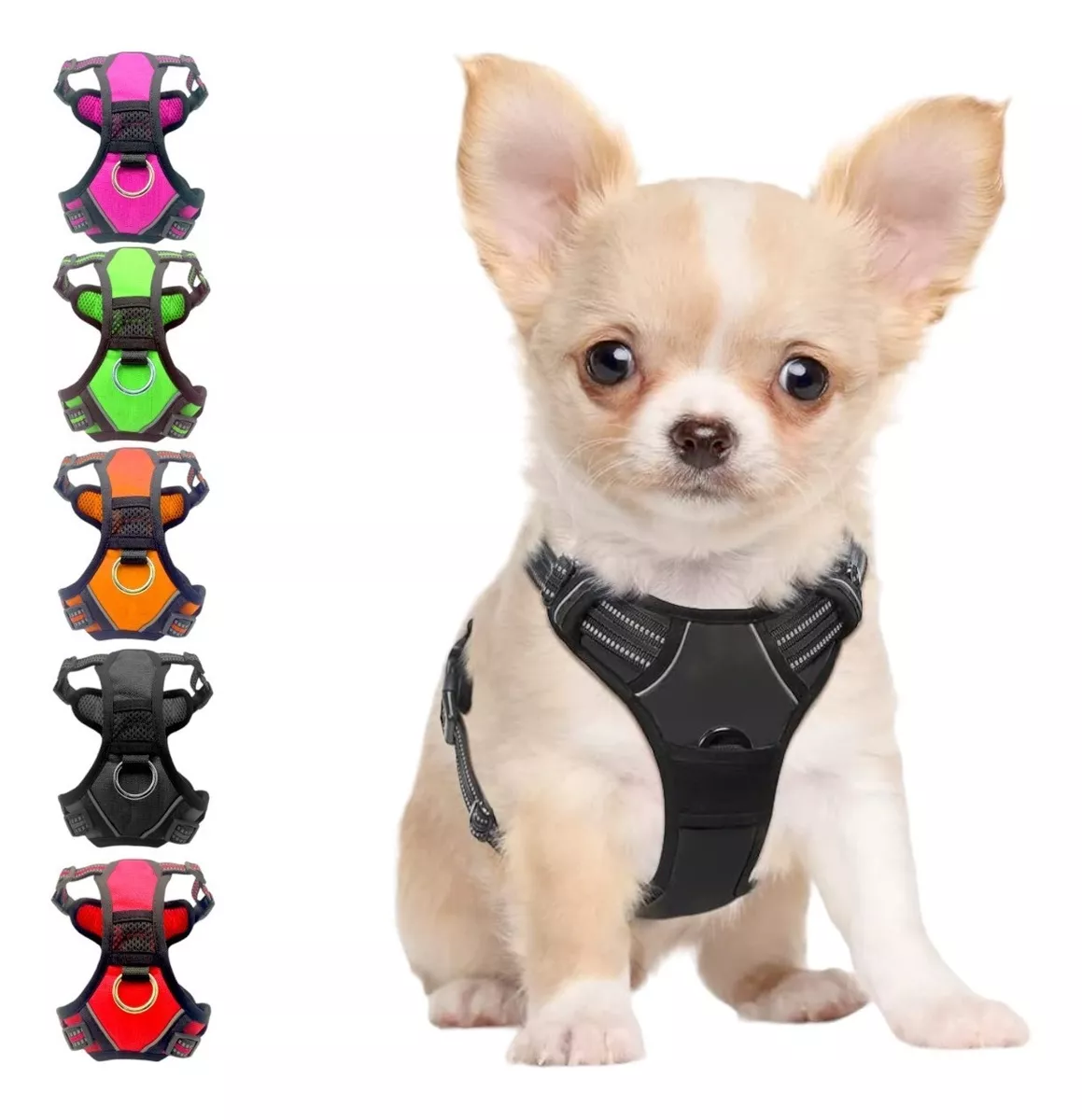 Pechera Para Perro Chico Arnes Ajustable Cintas Reflejantes | Walmart ...