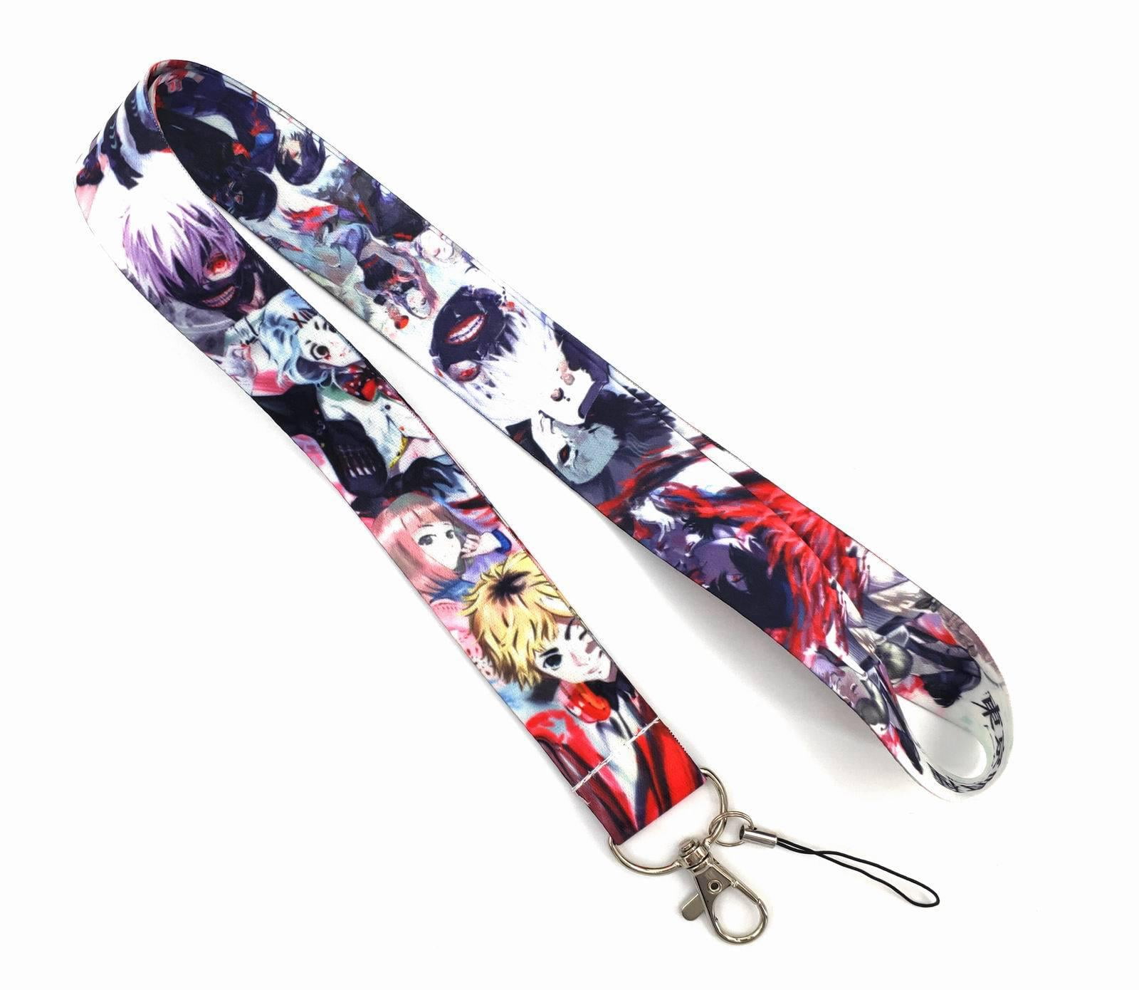 Anime Source Tokyo Ghoul Character Red White Lanyard Keychain ID Badge ...