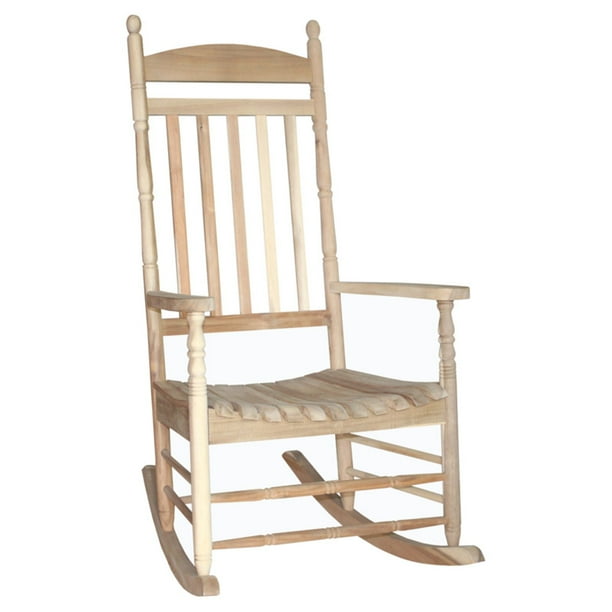 International Concepts Porch Rocker, Turned Post, Solid Wood ...