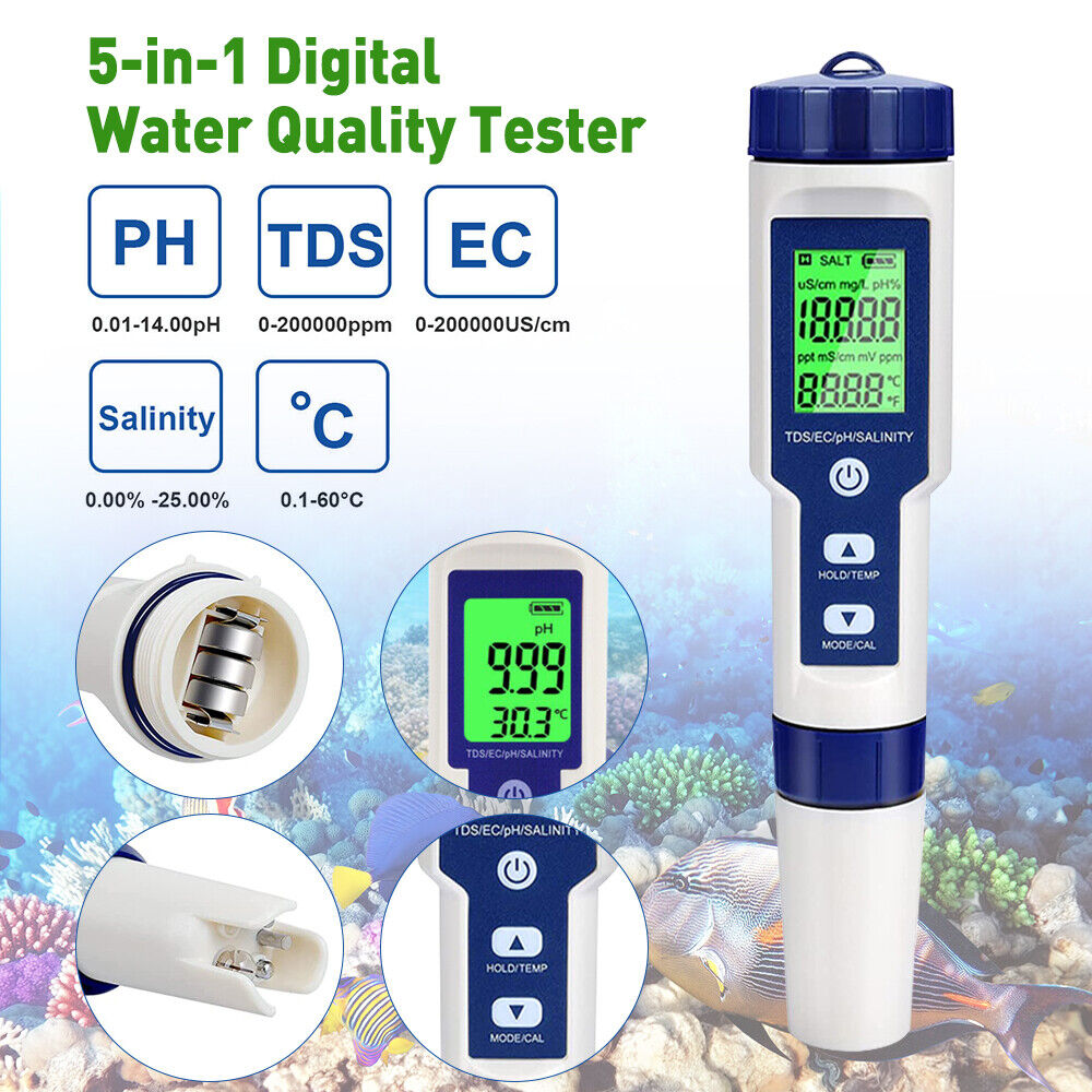 Homitt Digital PH Electric Meter LCD Tester Pocket Hydroponics Aquarium ...