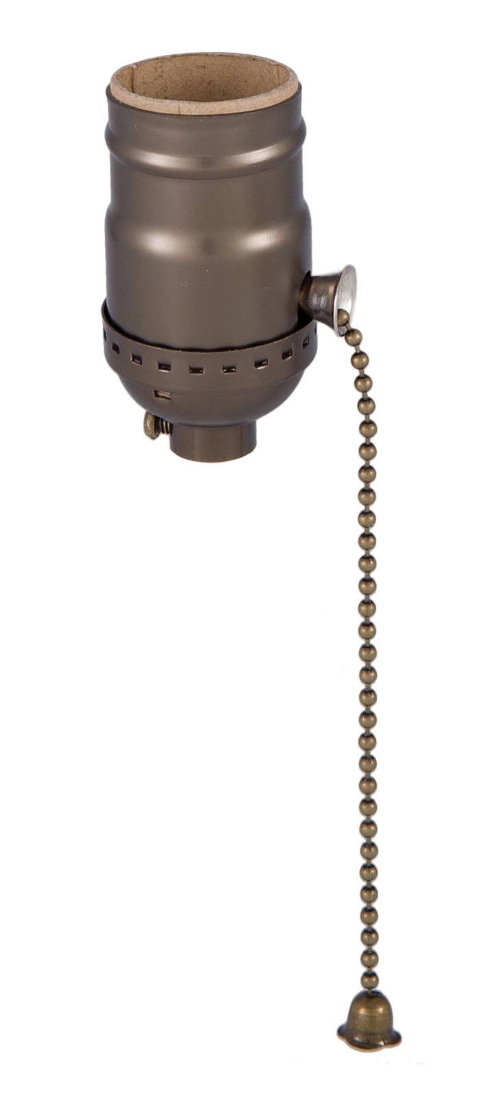B&P Lamp® Pull Chain (On-Off) Med. Base Lamp Socket with Antique Brass ...