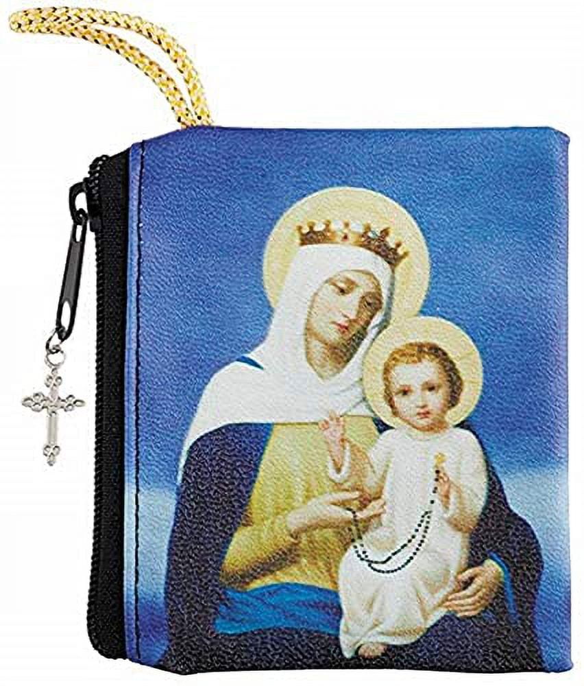 12 Pack - Our Lady of The Rosary Zipper Rosary Case - Walmart.com