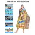 Beach Towel-Cartoon Cats Tea Party Microfiber Absorbent Quick Dry ...