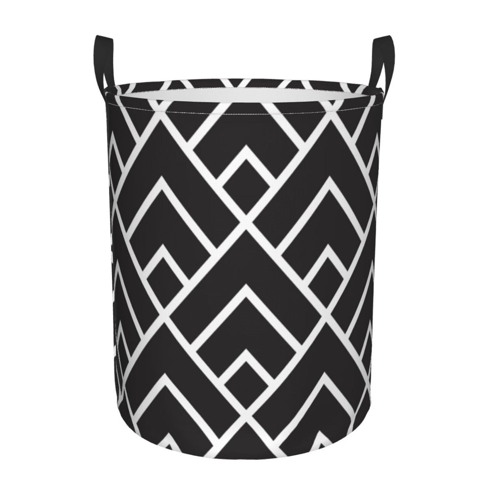 LNWH Laundry Basket, Gray Triangle Element Pattern Foldable Laundry ...