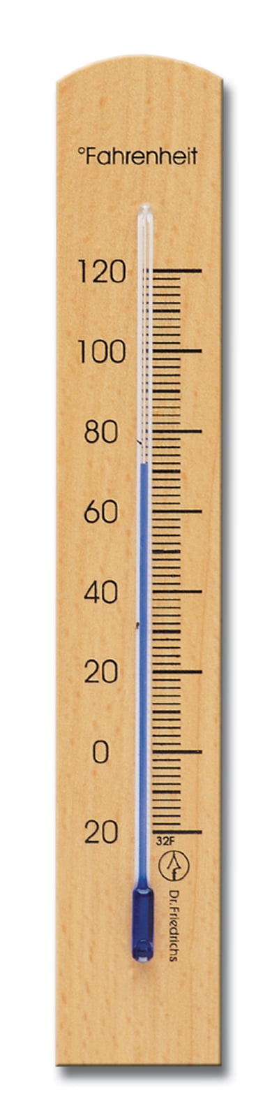 Wall Thermometer 7.12 inch Beechwood Natural Finish - Walmart.com