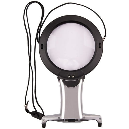 Handheld Magnifying Glass Hands Free Neck Wear Magnifier with 2 LED ...