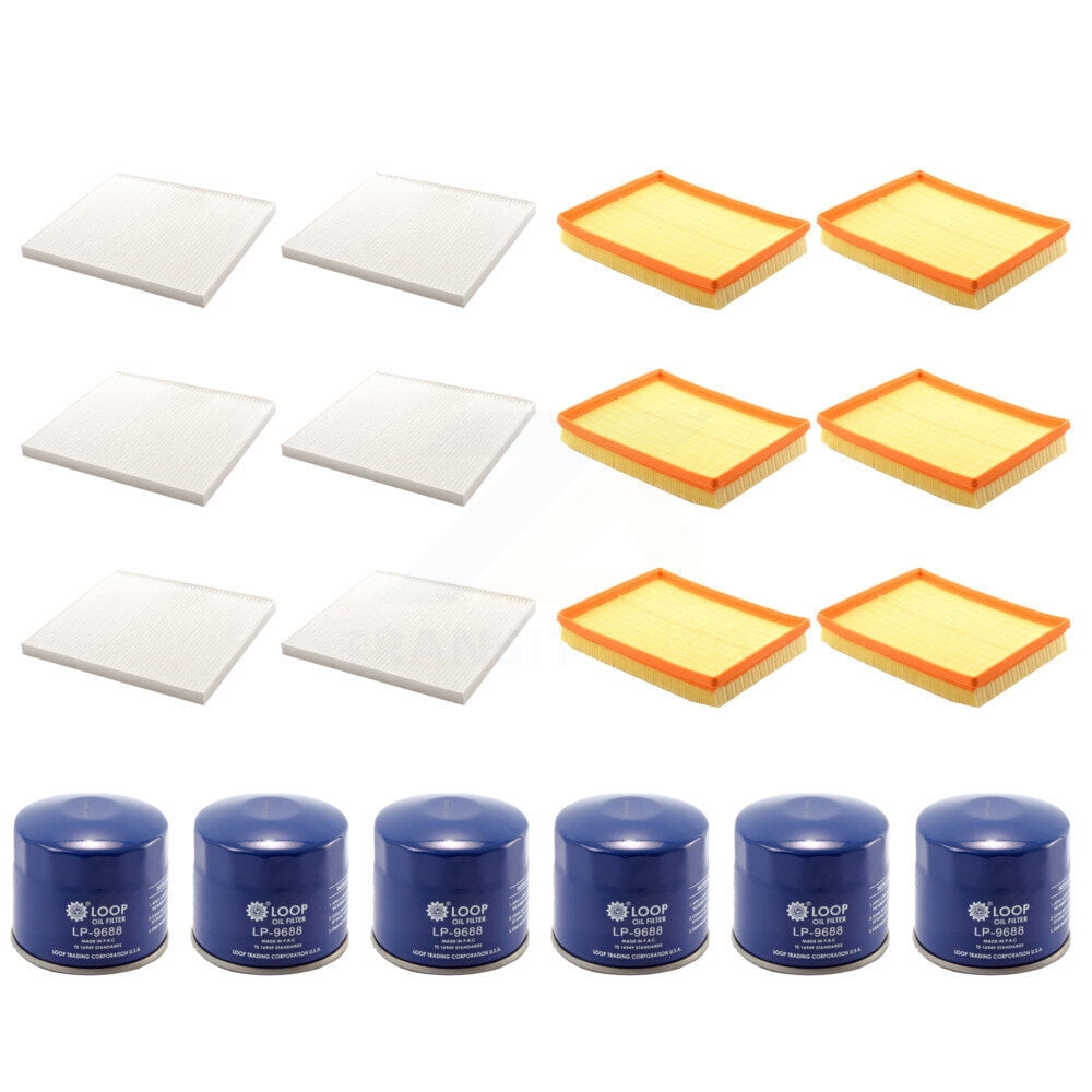 PUR 6x Air + 6x Cabin + 6x Engine Oil Filter (18 Total) Kit for Car ...
