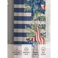 4th of July Sheer Curtains for Living Room Bedroom Red Blue Stars Green ...