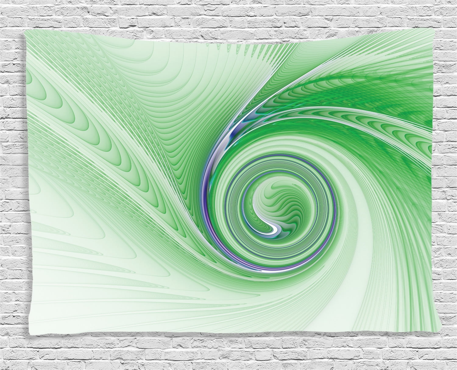 Spires Decor Tapestry, A Curve Winds around Fixed Motif Continuously ...