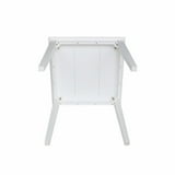 Solid Wood 30 inch Square Dining Table in White - Walmart.com