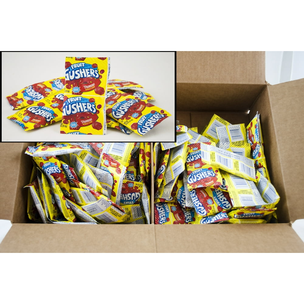 Strawberry Fruit Gushers 0.9oz Packets (Case of 96) - Walmart.com ...