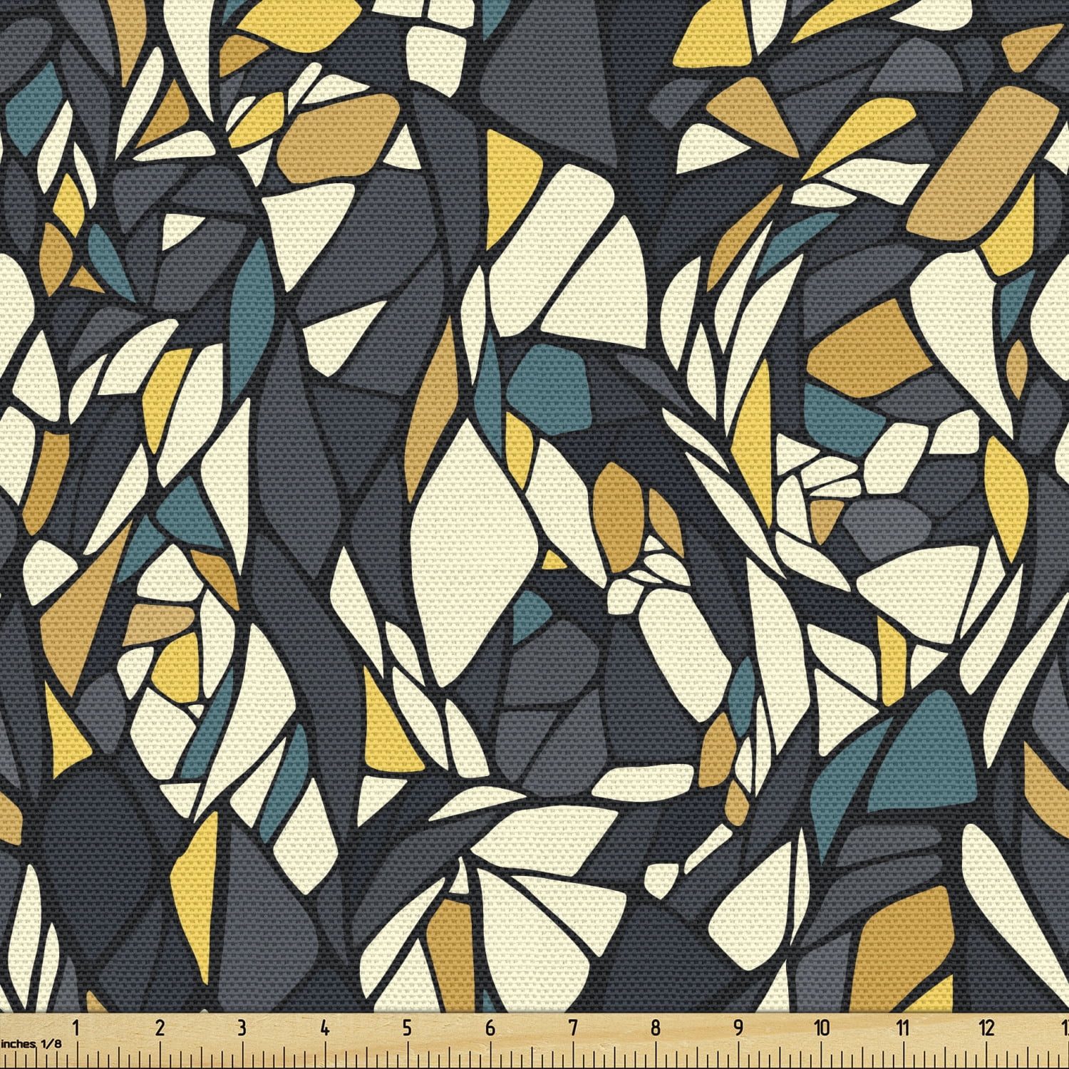 Abstract Upholstery Fabric by the Yard, Fractal Formless Trippy Shapes ...