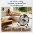 12 Inch High Velocity Cooling Floor Fan, 3 Speeds 2000 CFM Portable ...