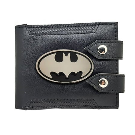 DC Batman Logo Bi-Fold Wallet ID Card Holder Fashion PU Leather Coin ...