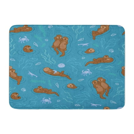 NUDECOR Otter Pattern Sea Shell Snail Mussels Prawn Crab and Water ...