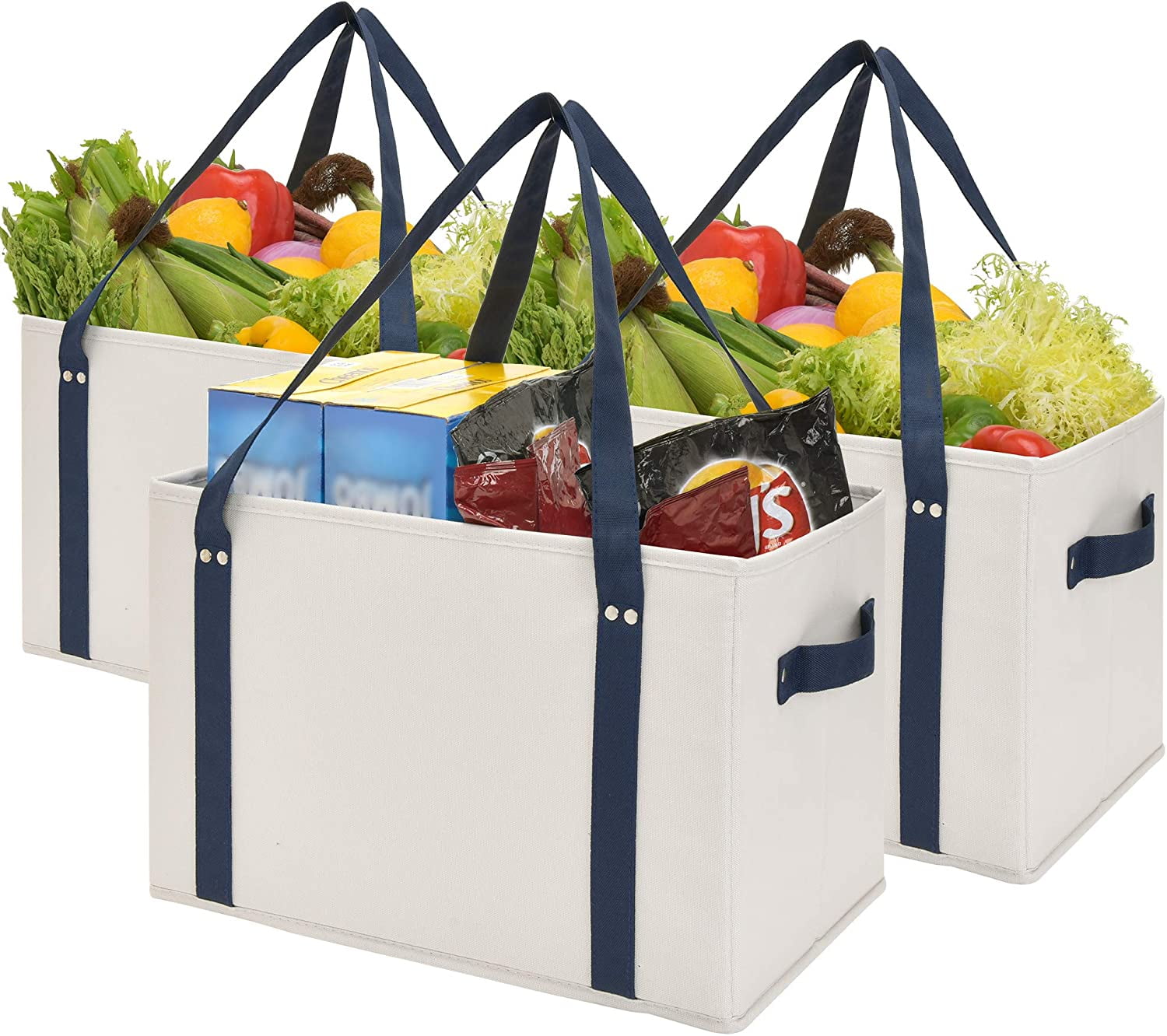 Reusable Grocery Bags, Collapsible Shopping Bag, Heavy Duty Grocery ...