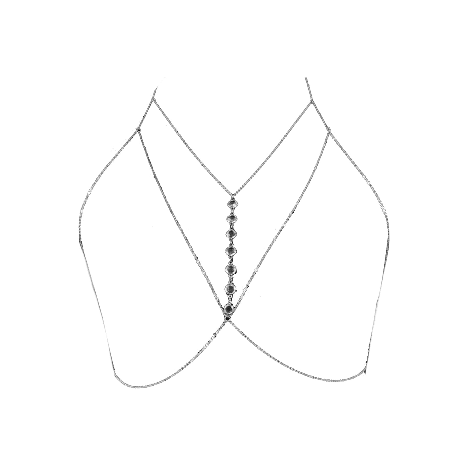 Visland Beach Bikini Chain Sexy Golden Silver Color Crossed Halter