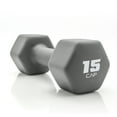 CAP, 15lb Neoprene Dumbbell, Cool Gray, Single - Walmart.com