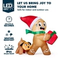 Joyfy 6ft Stacked Snowmen Lighting Lamppost Inflatable Christmas ...