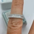 2Ct Half Eternity Band Ring Round Cut Simulated Diamond In 14K White ...