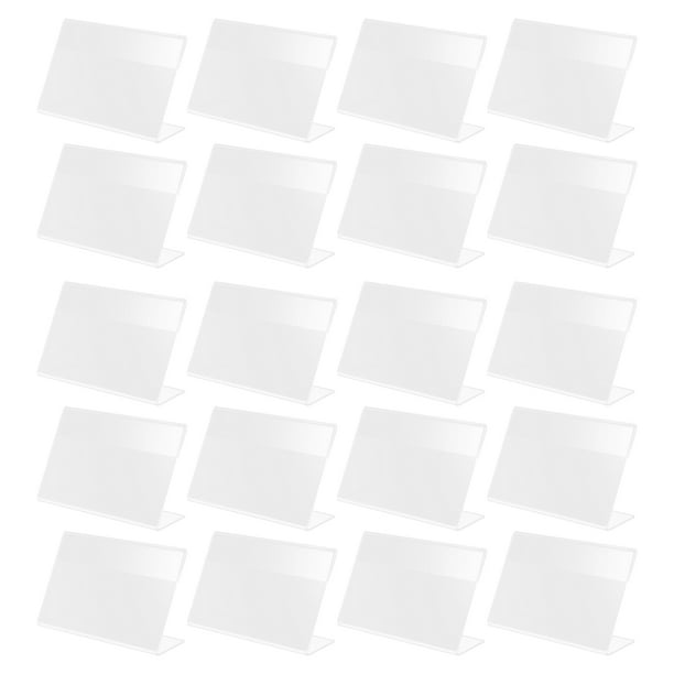 20Pcs Transparent Acrylic Price Tag Display Stands L Shape Display ...