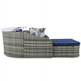 c79.9" Outdoor Sunbed with Adjustable Canopy, Daybed With Pillows ...