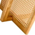 Noble House 47.24" Solid Wood and Faux Rattan Tea Table, Rubberwood ...