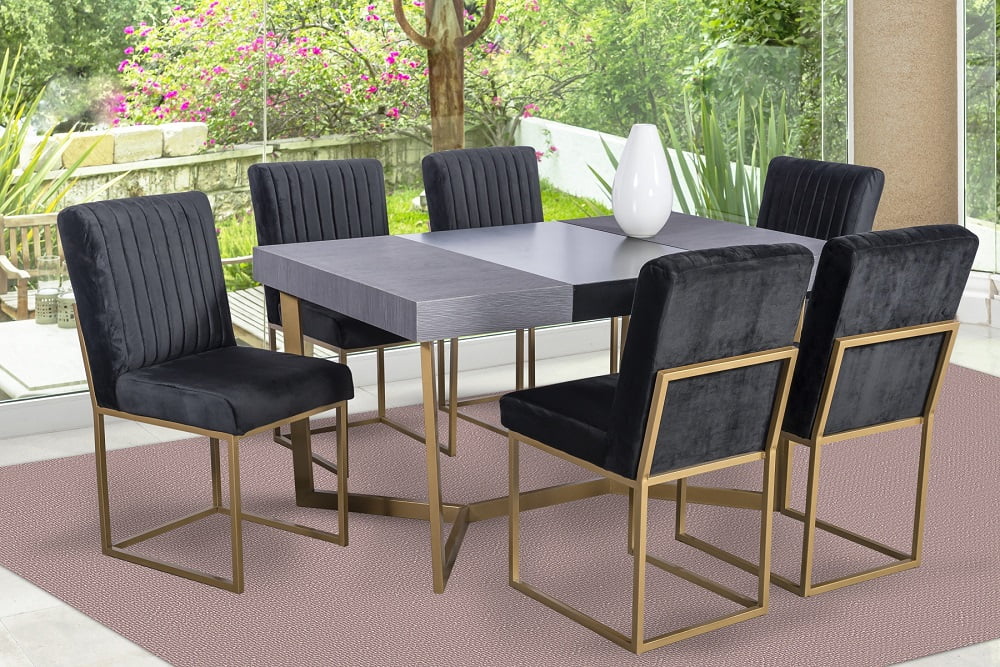 Comedor MOBILKRAFT Caceres 6 Sillas Tubular y Cubierta laminada color ...