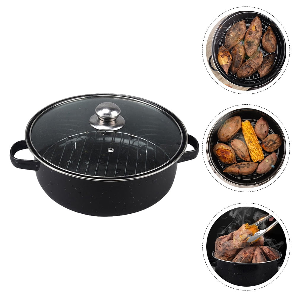 Click here for Runrotoo 1 Set Of Round Roasted Pot Cast Iron Blac... prices