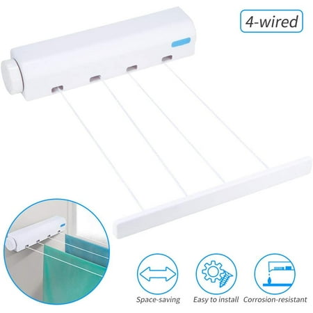 4 Thread / 5 Thread Indoor Automatic Retractable Clothesline Hanging ...