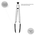 Farberware 11 Inch Silicone Tip Locking Food Tongs In Black And