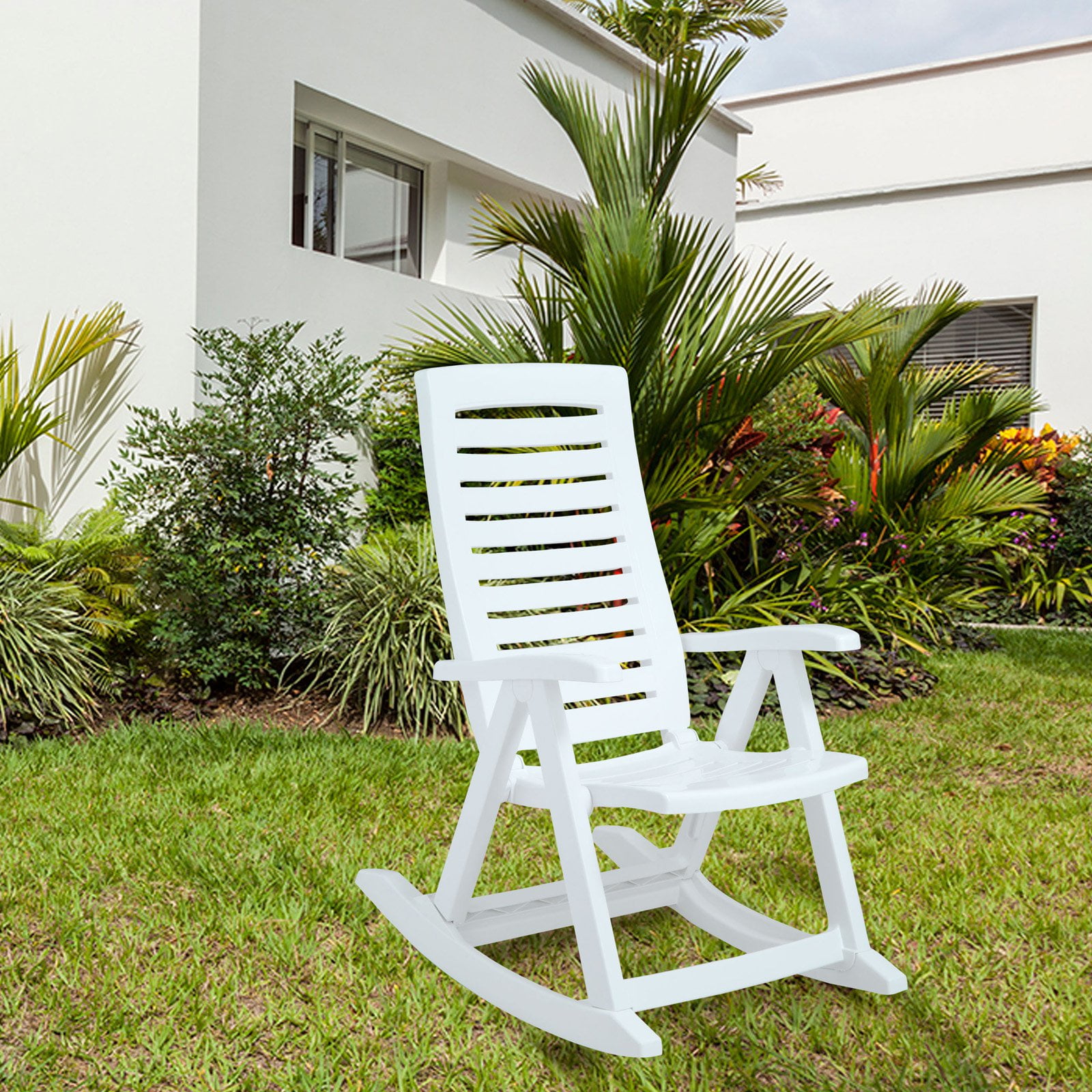 Rimax Casual White Resin Rocking Chair - Walmart.com