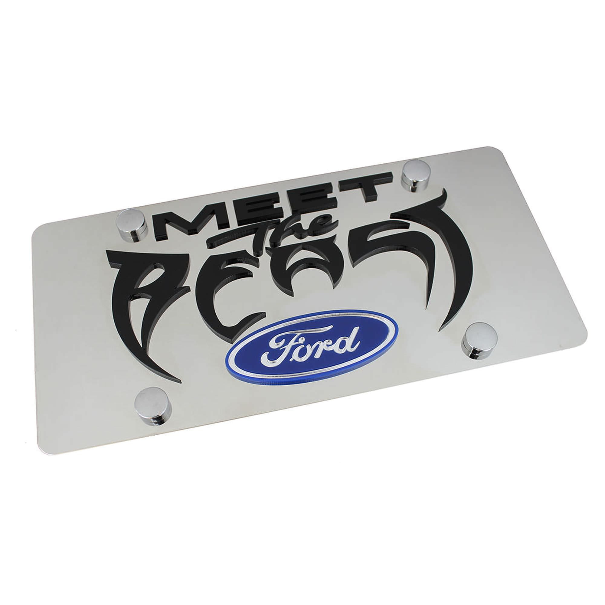 Ford Meet The Beast License Plate (Chrome) - Walmart.com